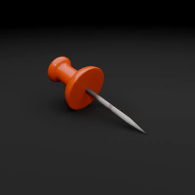 Paper Attach Pin - Free 3D Model by chhatrashal