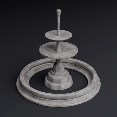 Props Fountain X3 - Free 3D Model by chhatrashal