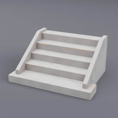 Props Stairs X1 - Free 3D Model by chhatrashal