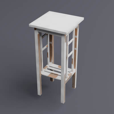 Props Stool G10 - Free 3D Model by chhatrashal