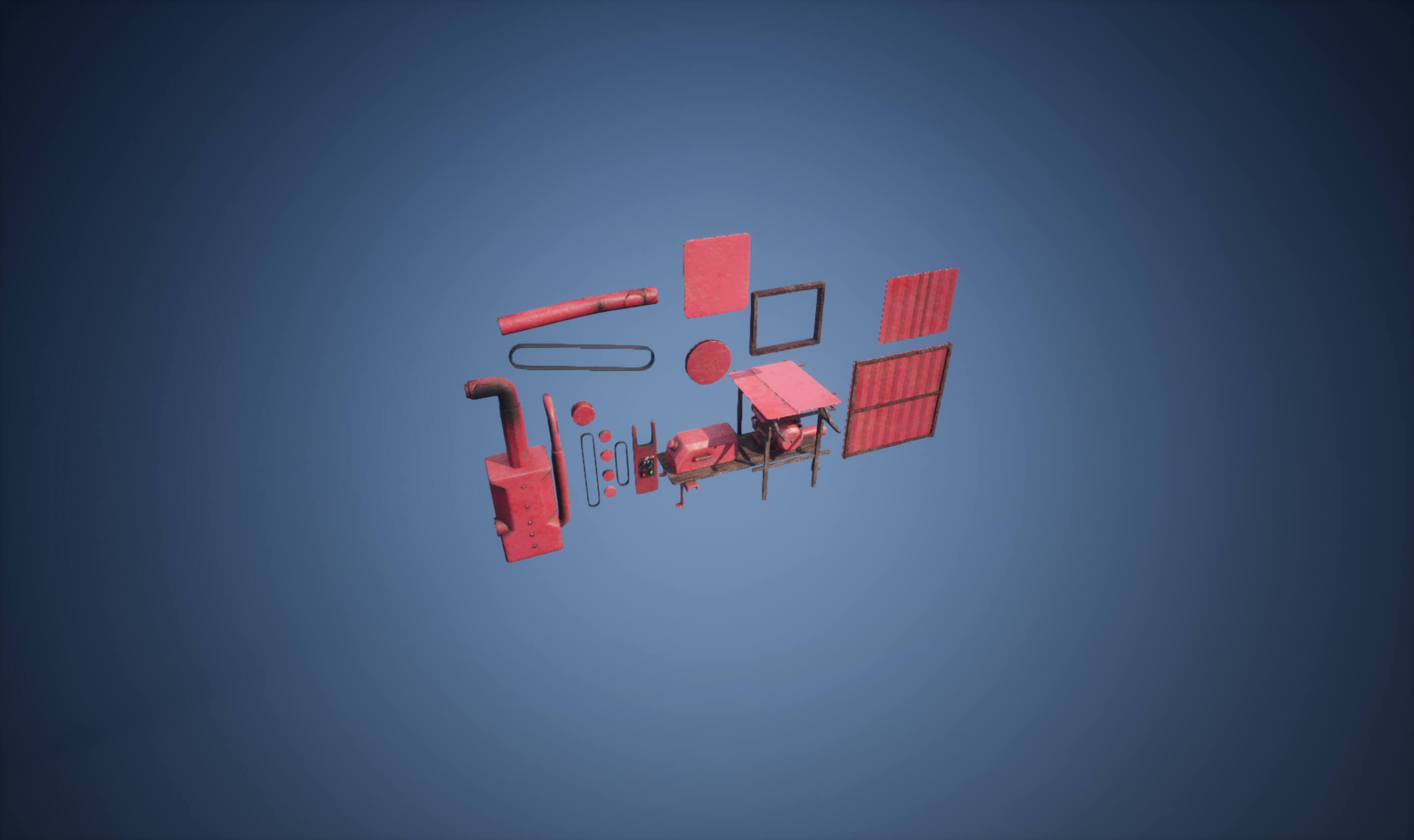 Pump House Builder A - Free 3D Model by chhatrashal