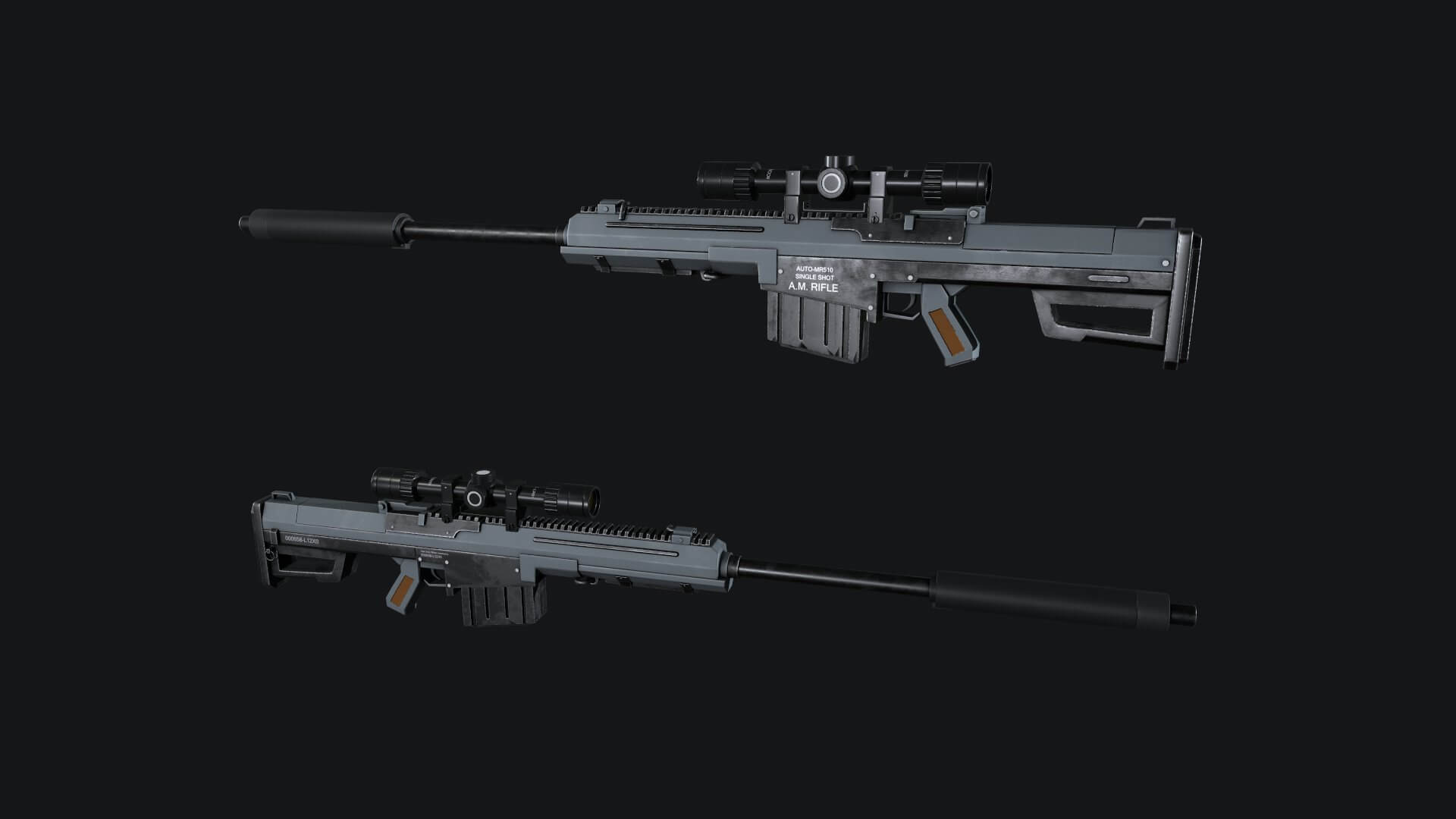 Rifle Automatic Type 2 - 3D Model by chhatrashal