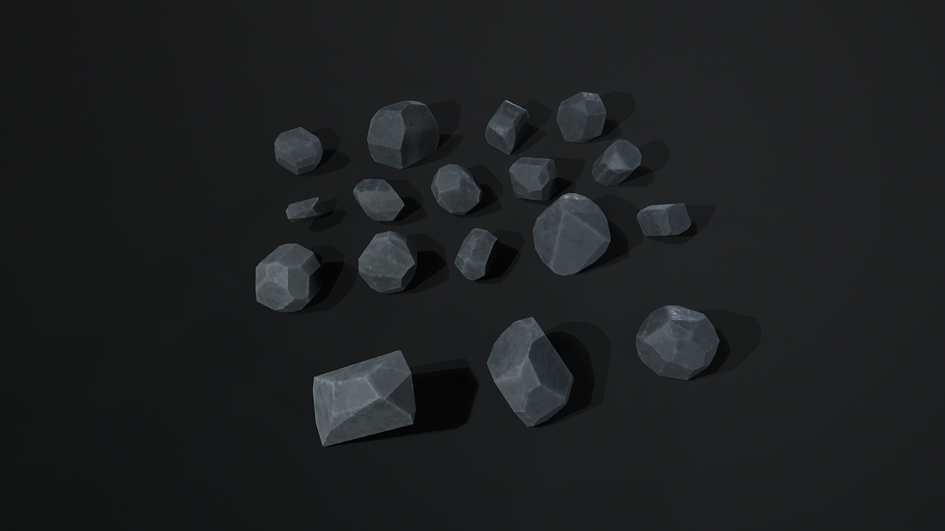 Rock Low Poly Set A - Free 3D Model by chhatrashal