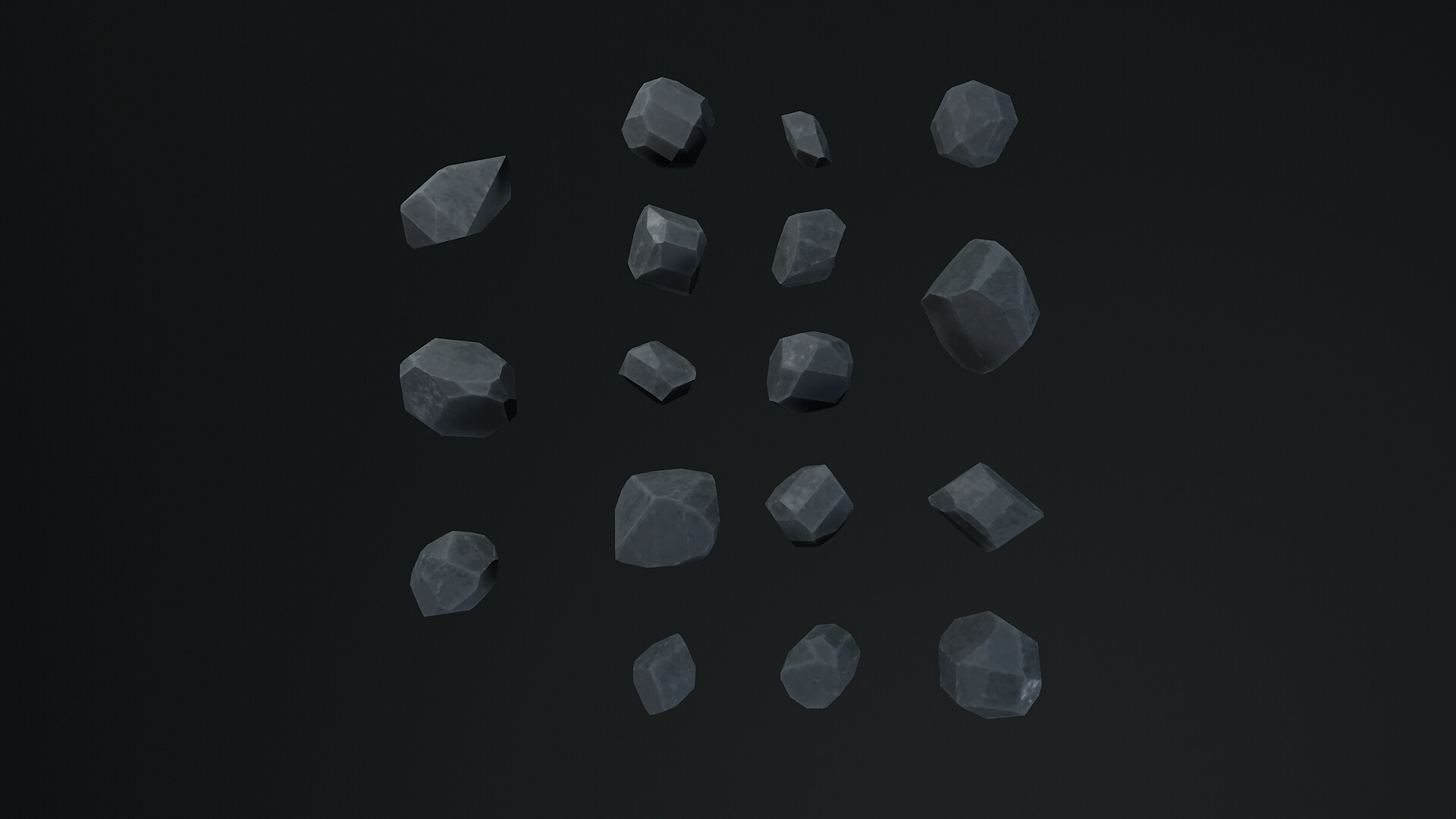 Rock Low Poly Set A - Free 3D Model by chhatrashal