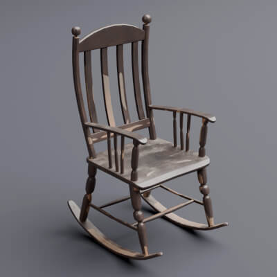 Rocking Chair X1 - 3D Model by chhatrashal
