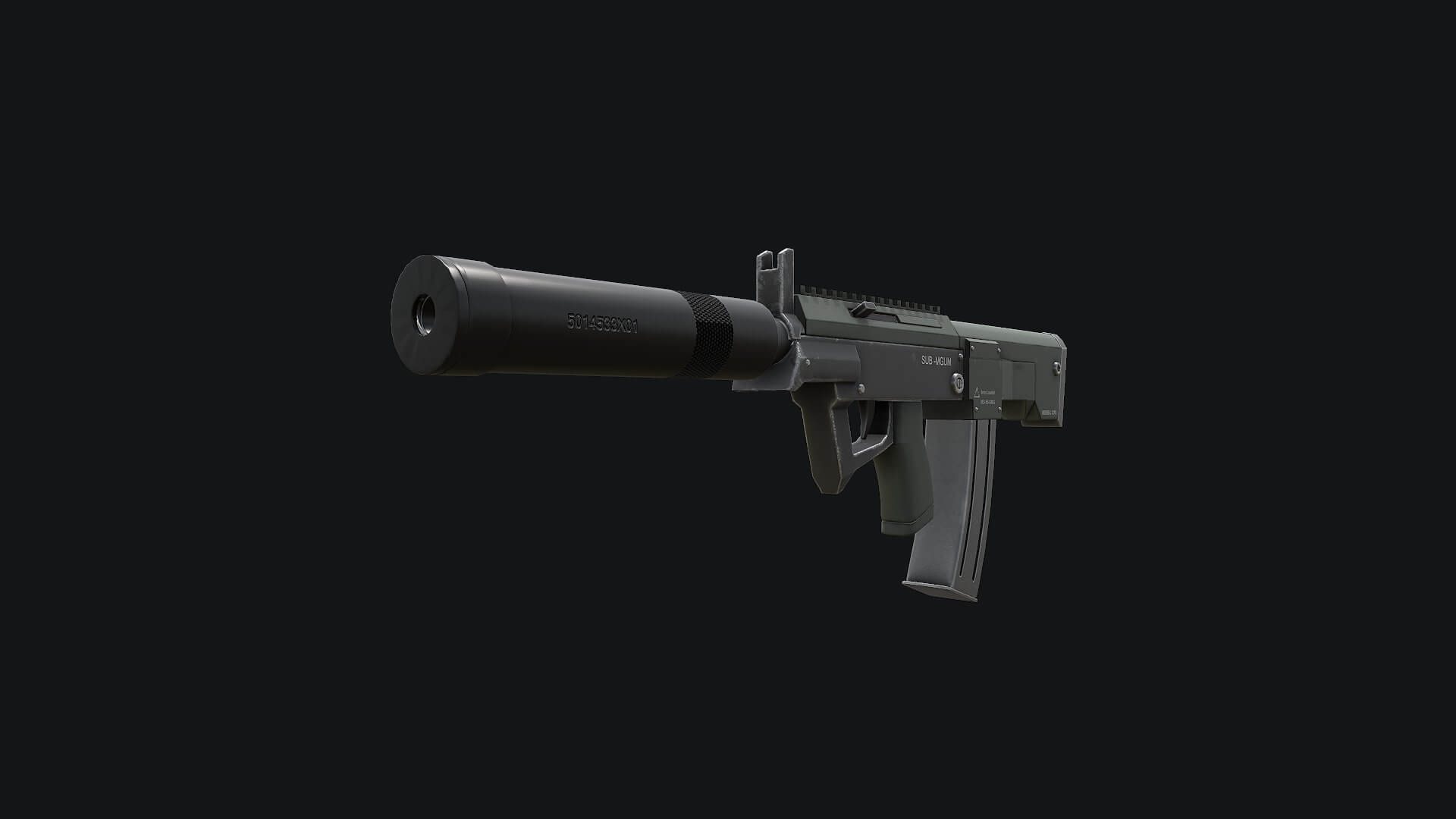 SMG - Sub Machine Gun 3D Model by chhatrashal