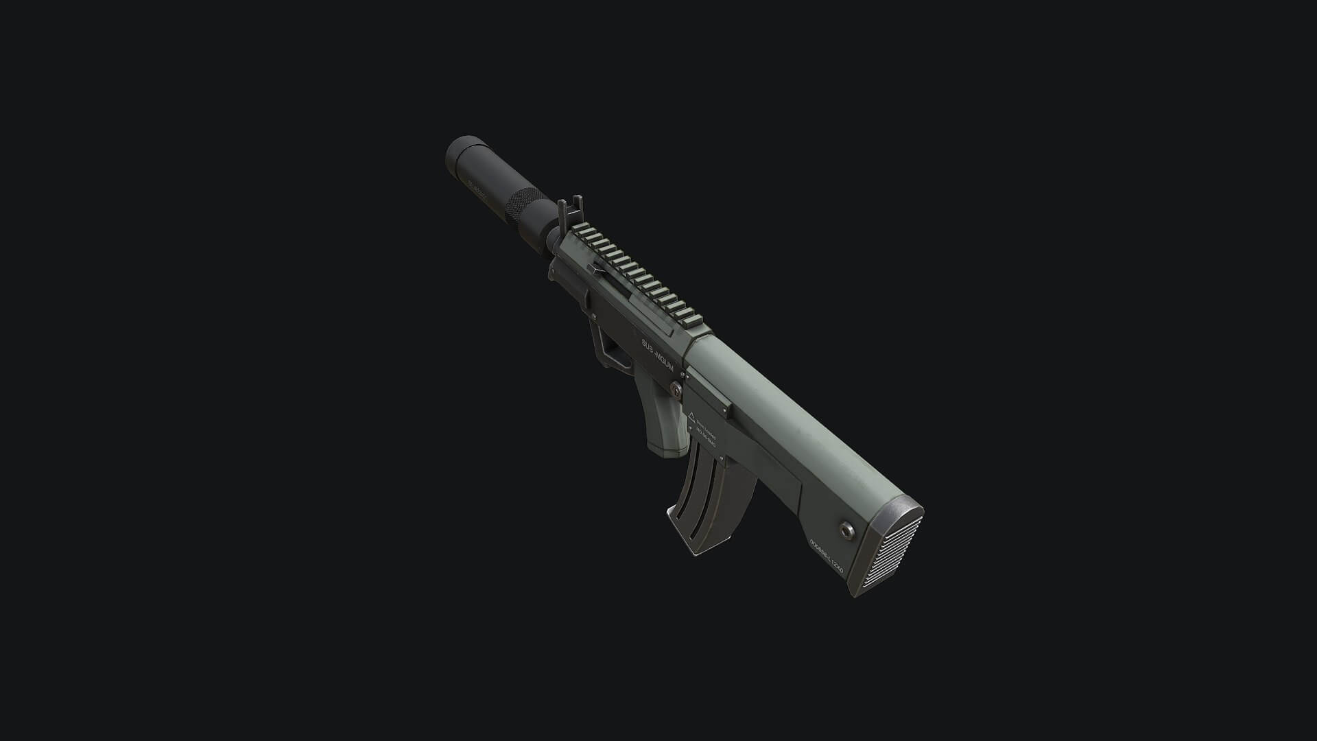 SMG - Sub Machine Gun 3D Model by chhatrashal
