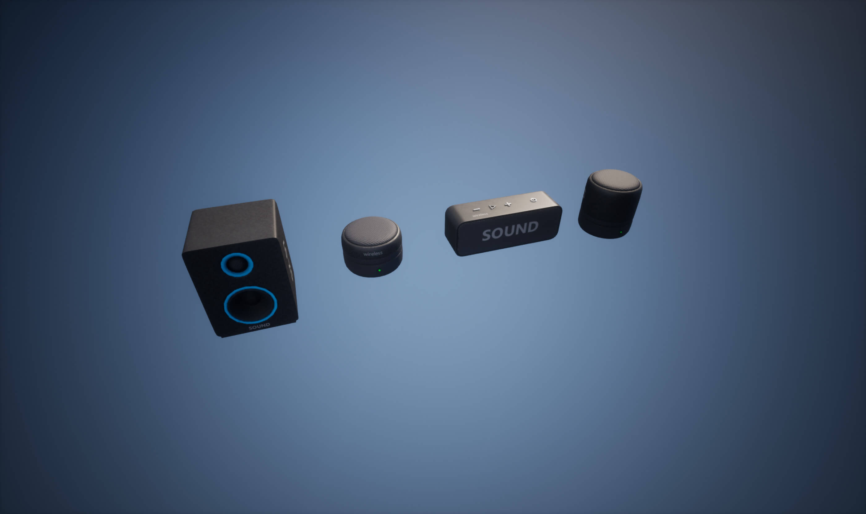 Speaker Set A - 3D Model by chhatrashal