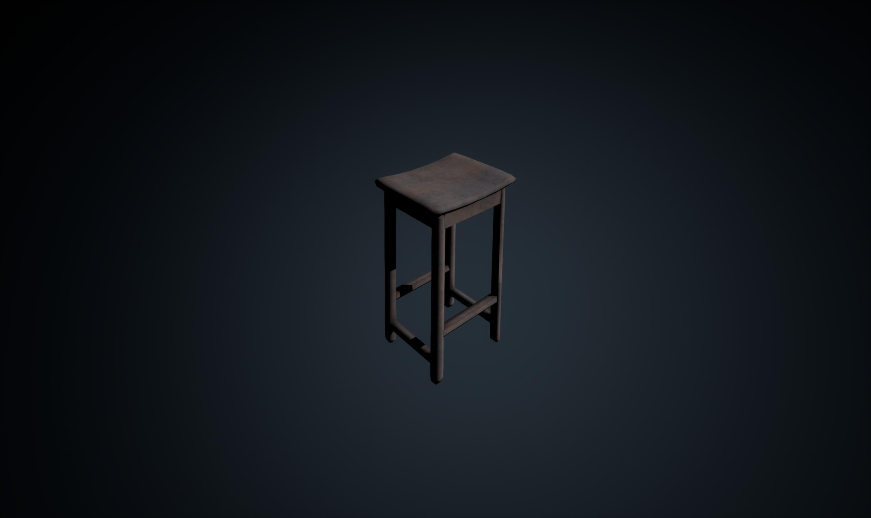 Stool Wooden A - 3D Model by chhatrashal