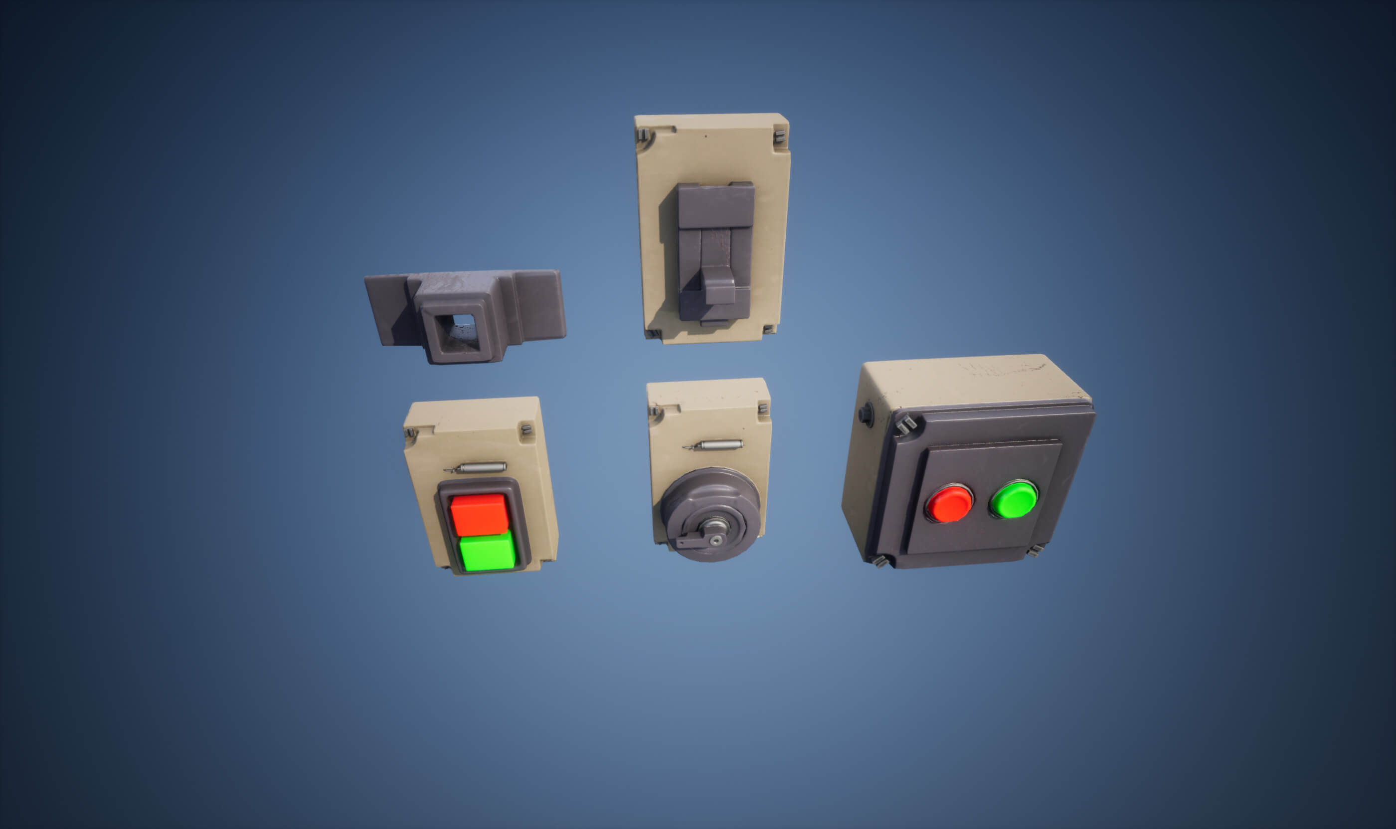 Switch Button A - 3D Model by chhatrashal