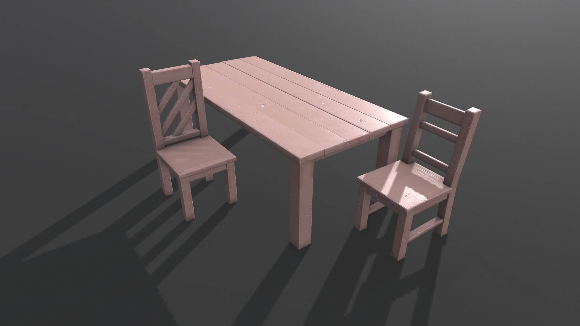 Table Chair Set A - Free 3D Model by chhatrashal