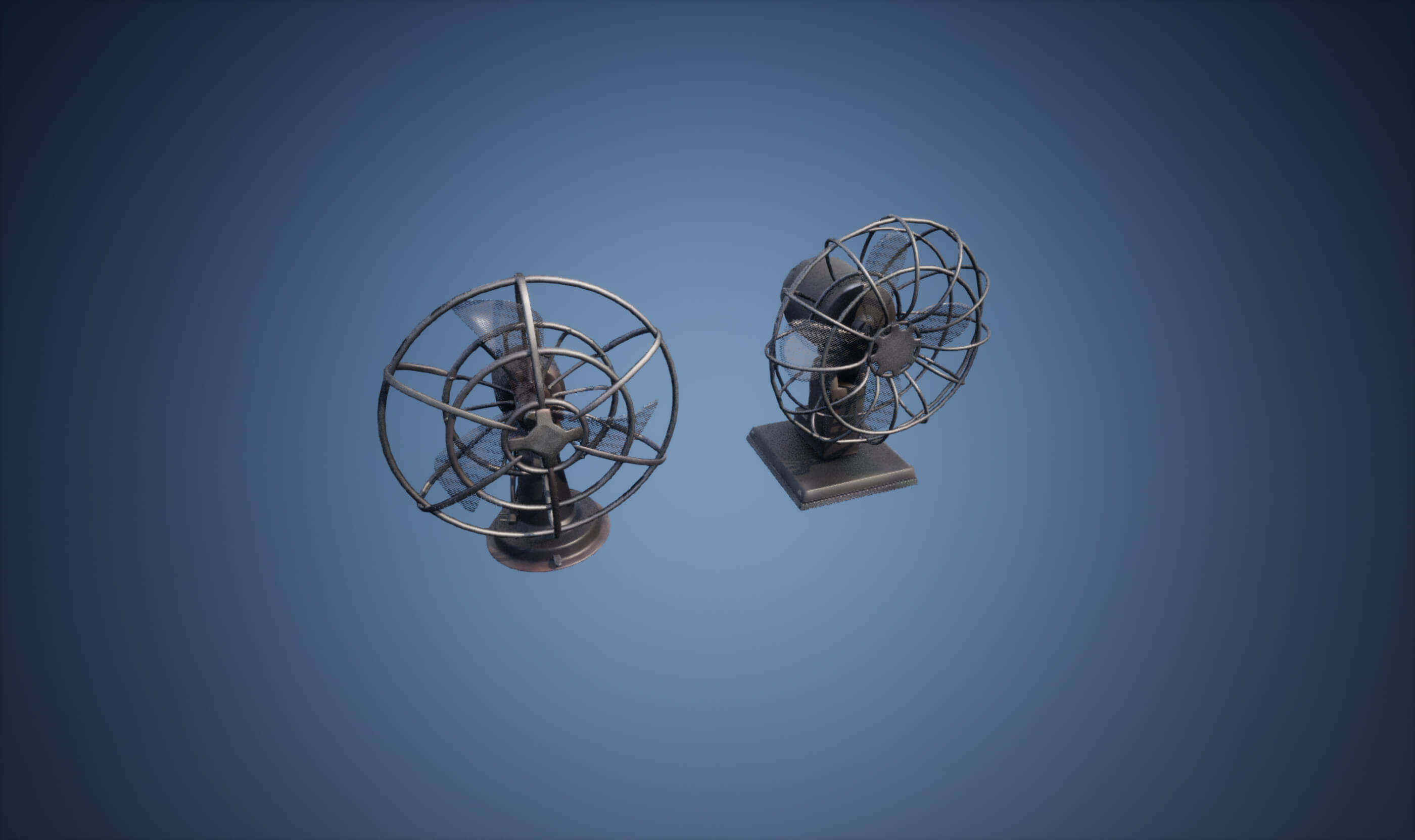 Table Fan Set A - 3D Model by chhatrashal