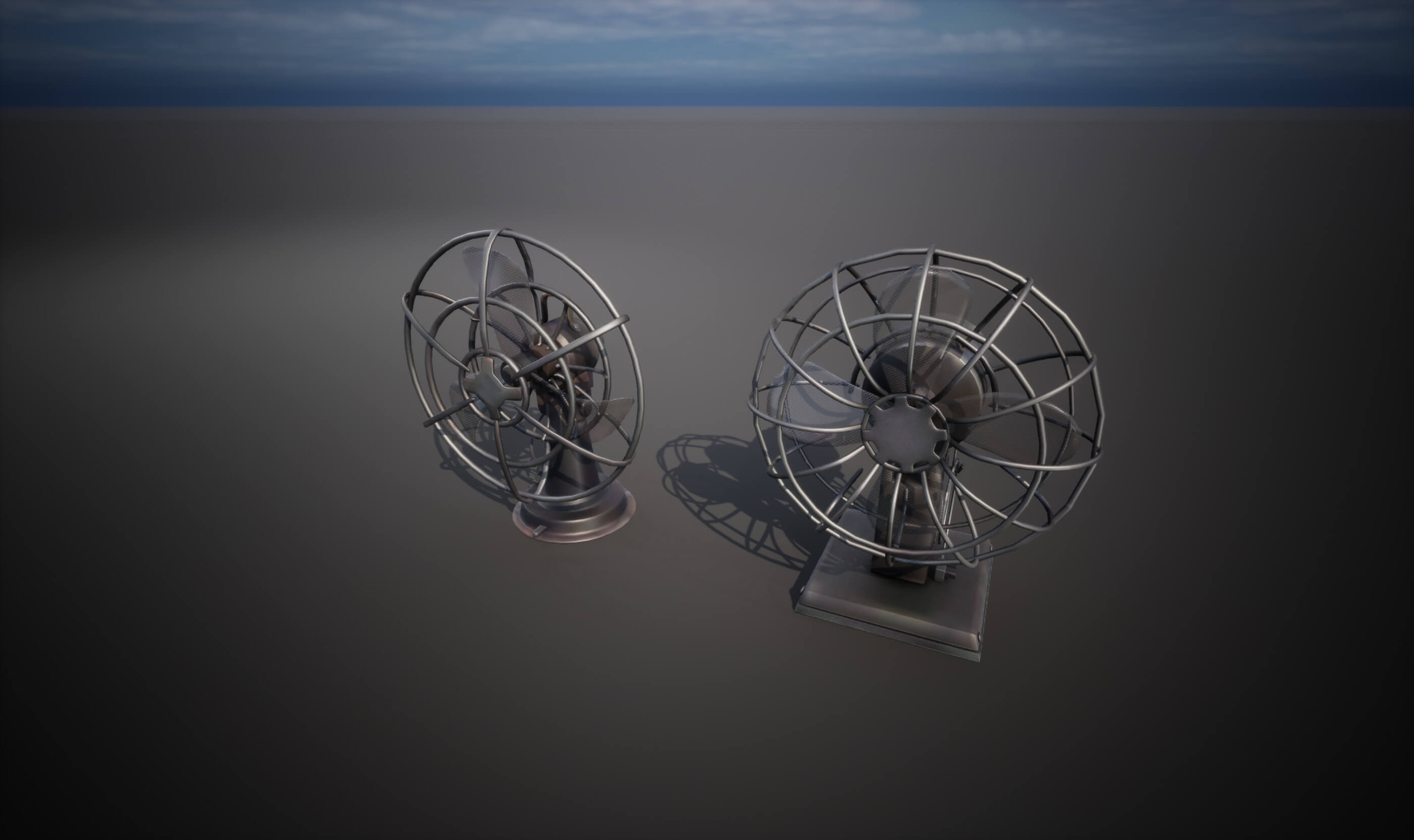 Table Fan Set A - 3D Model by chhatrashal