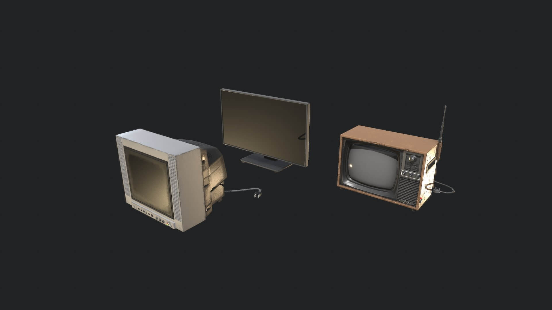 TV Set A - 3D Model by chhatrashal