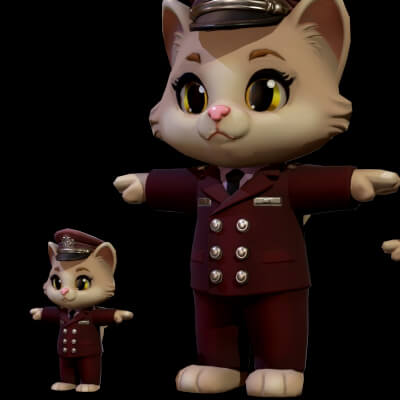 Cat6Pack3 Game Ready - 3D Model by Chibibi