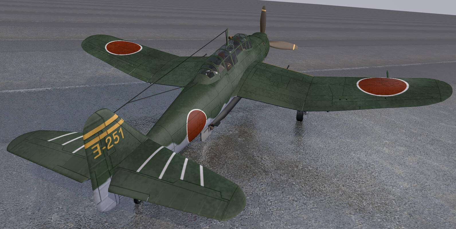 Aichi B7A2 Rjusei (Grace) - 3D Model by ChipBassChaos