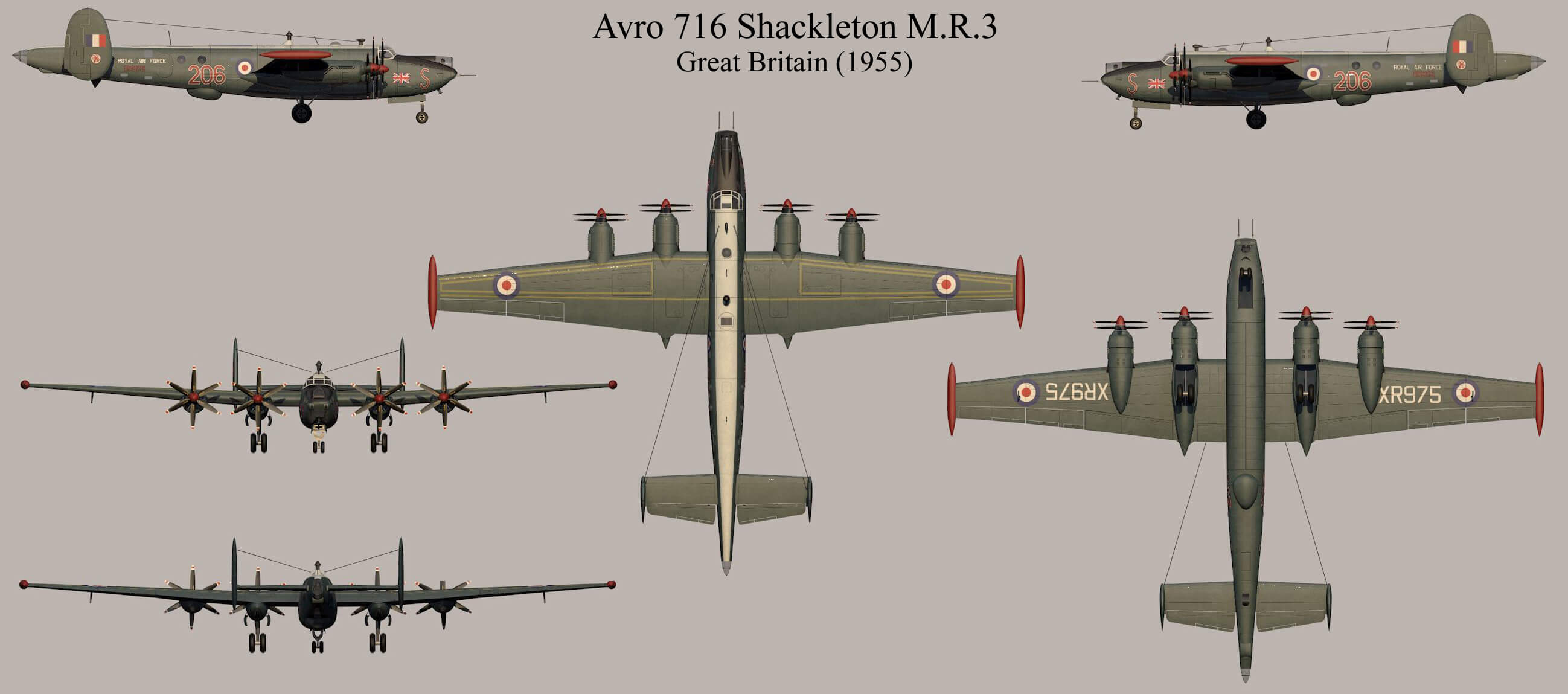 Avro 716 Shackleton MR3 - 3D Model by ChipBassChaos