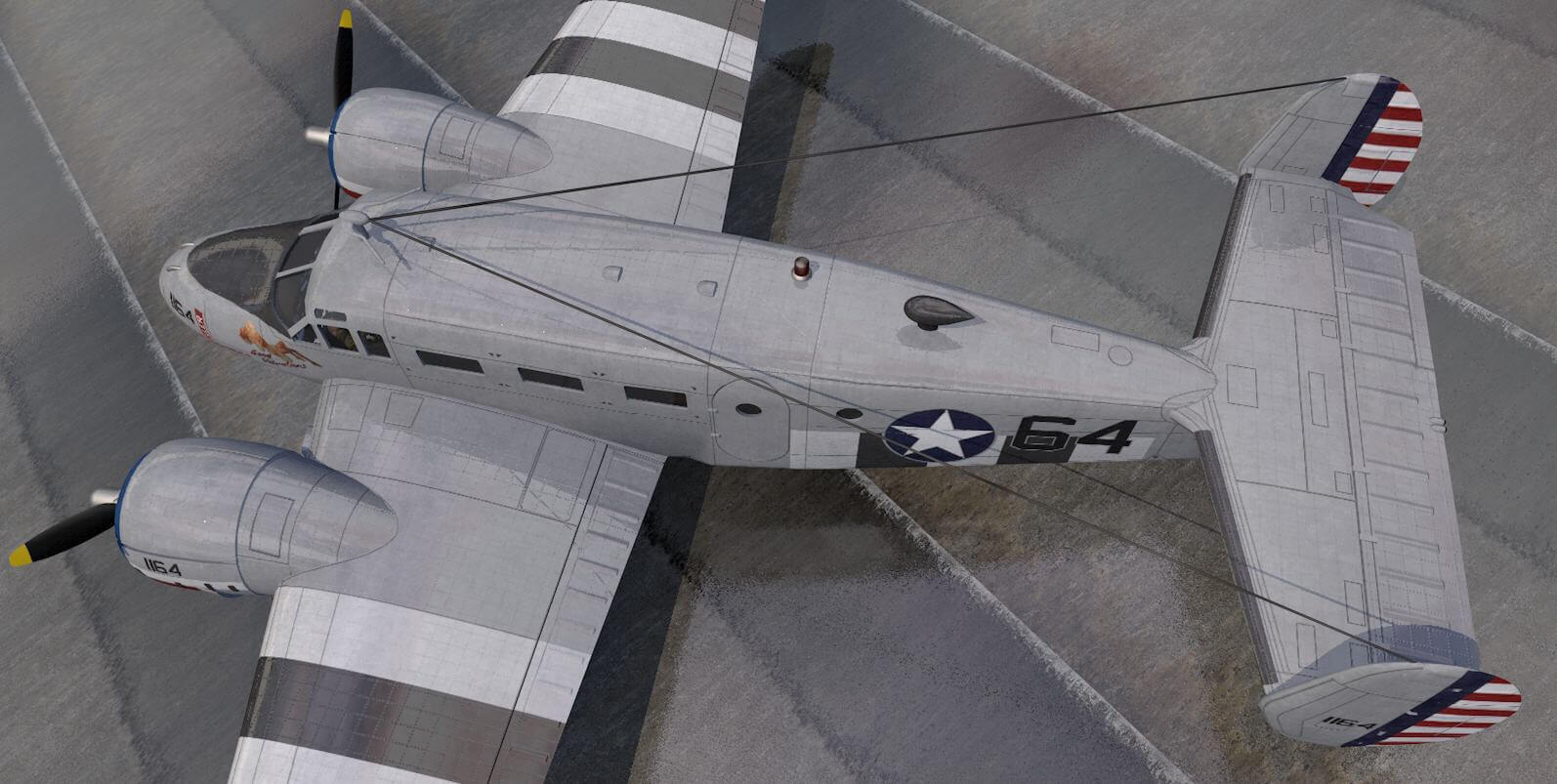 Beechcraft Model-18 C-45 Expeditor 3D Model by ChipBassChaos