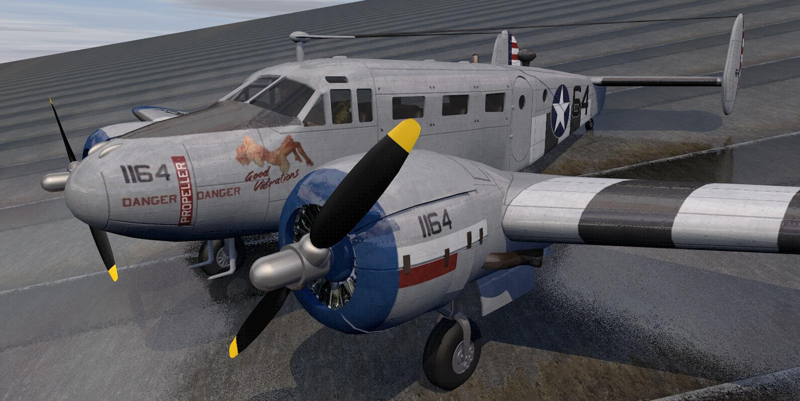 Beechcraft Model-18 C-45 Expeditor 3D Model by ChipBassChaos