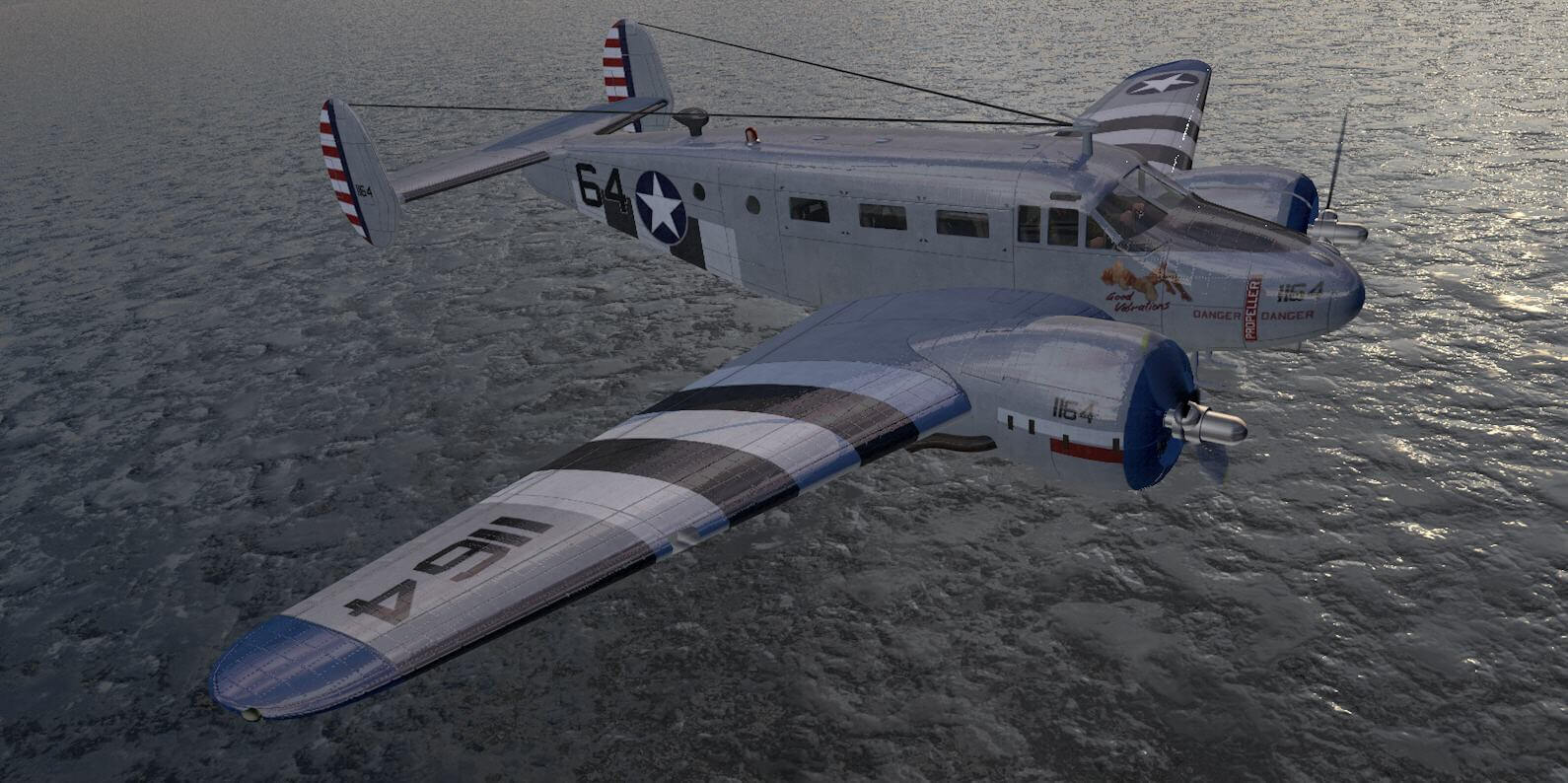 Beechcraft Model-18 C-45 Expeditor 3D Model by ChipBassChaos