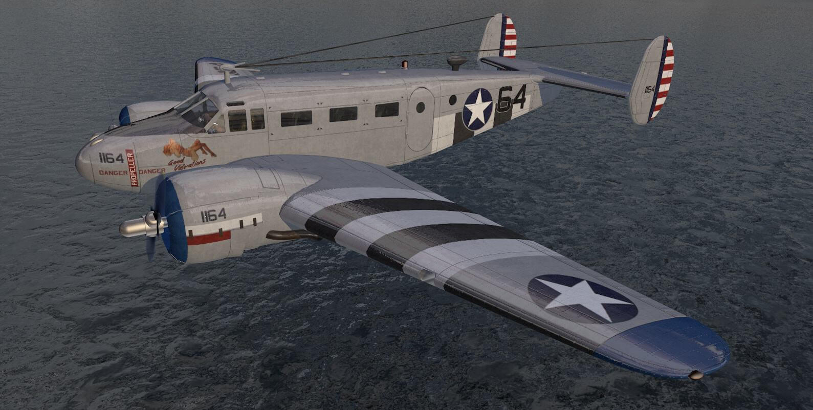 Beechcraft Model-18 C-45 Expeditor 3D Model by ChipBassChaos