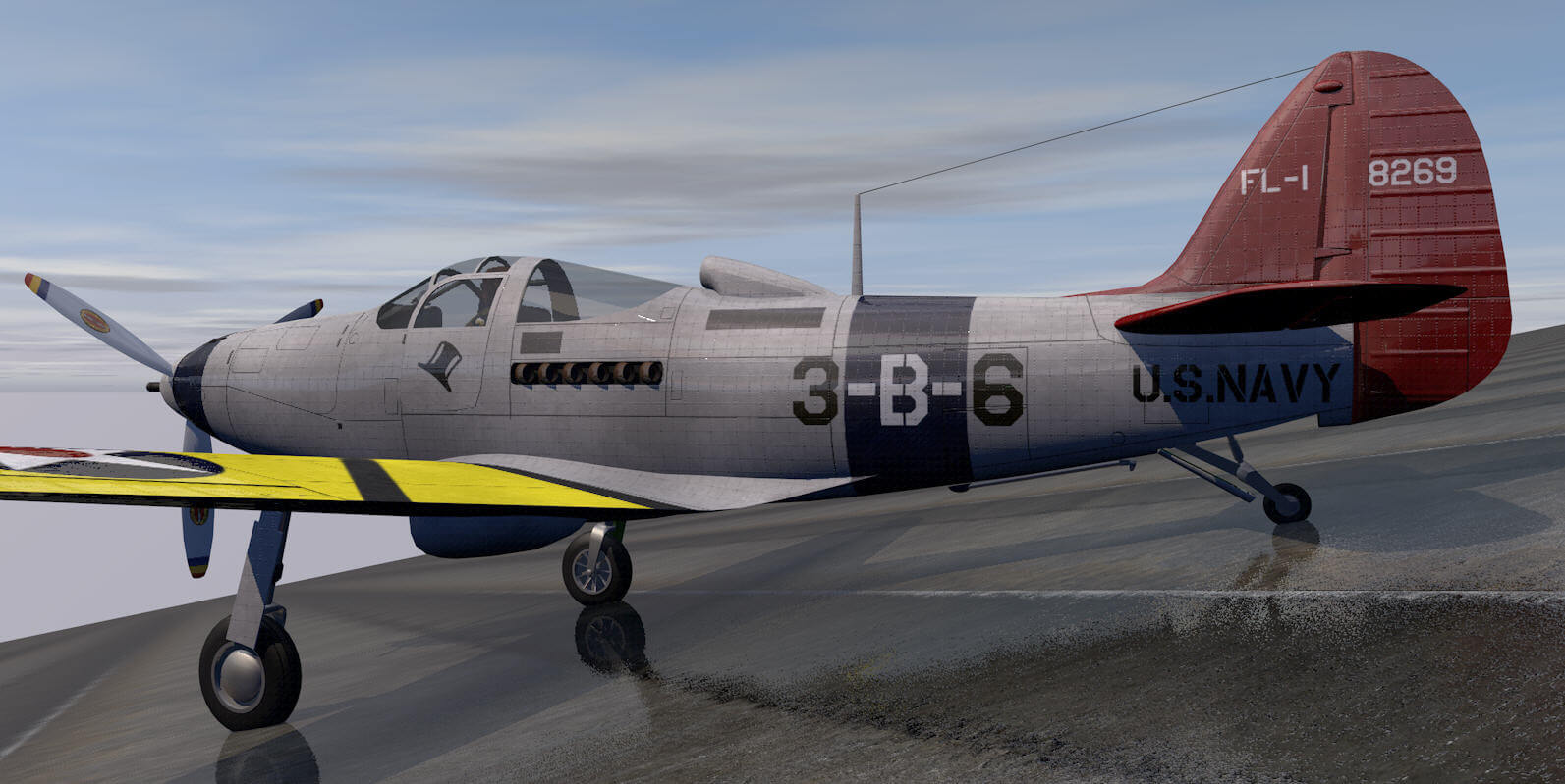 Bell FL-1 Airabonita 3D Model by ChipBassChaos