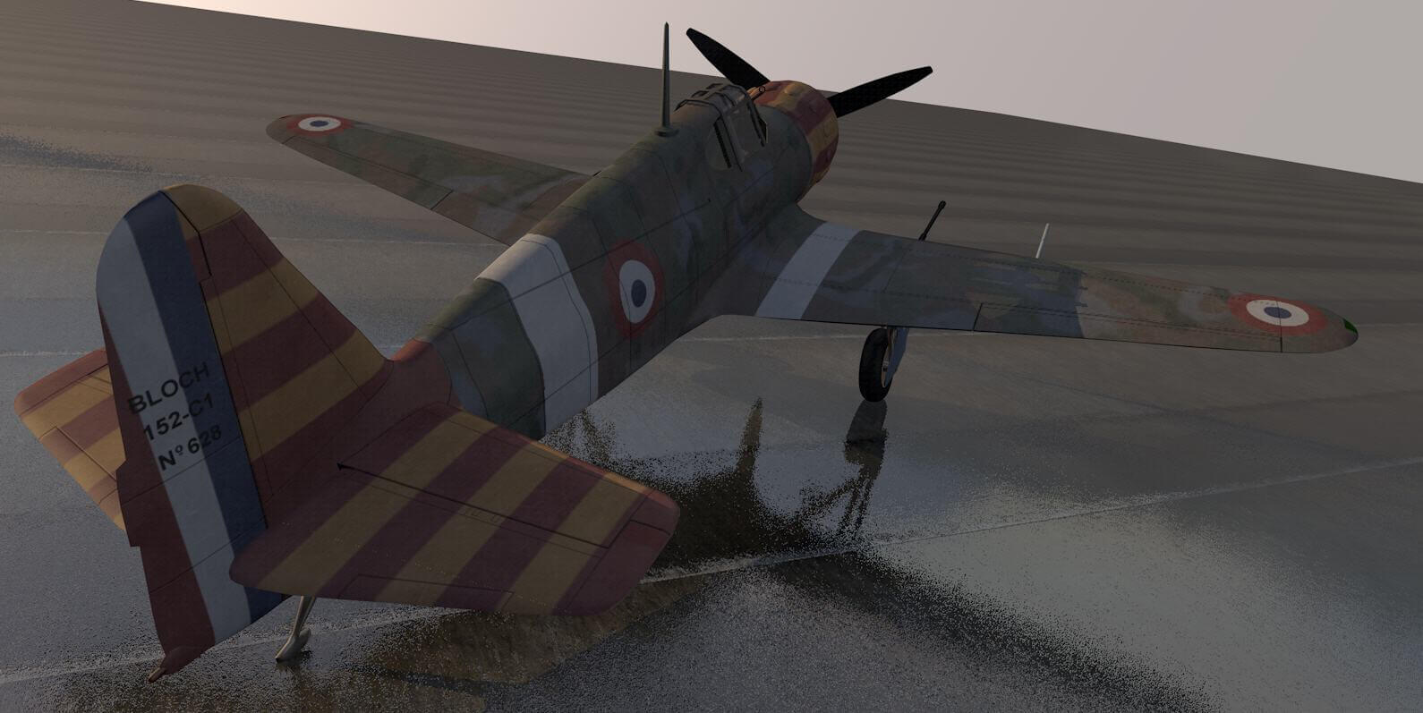 Bloch MB-152 C-1 3D Model by ChipBassChaos