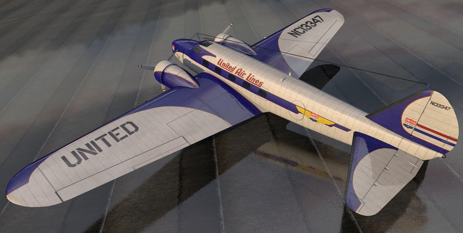 Boeing 247 (C-73) Airliner 3D Model by ChipBassChaos