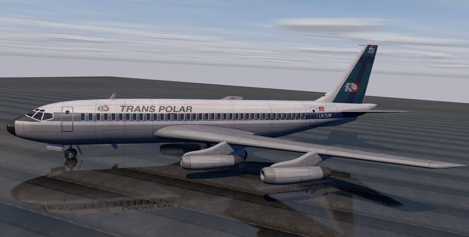 Boeing 720 Airliner - 3D Model by ChipBassChaos