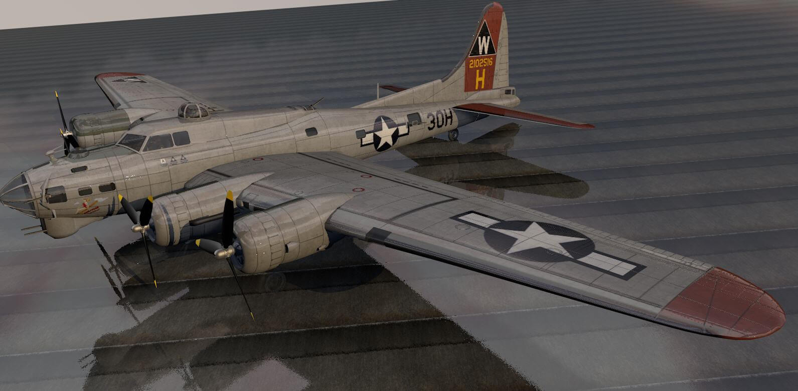 Boeing B-17G Fortress 3D Model by ChipBassChaos