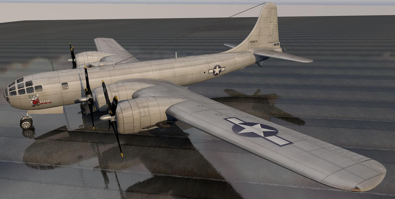Boeing B-29N Superfortress - NUKE 3D Model by ChipBassChaos