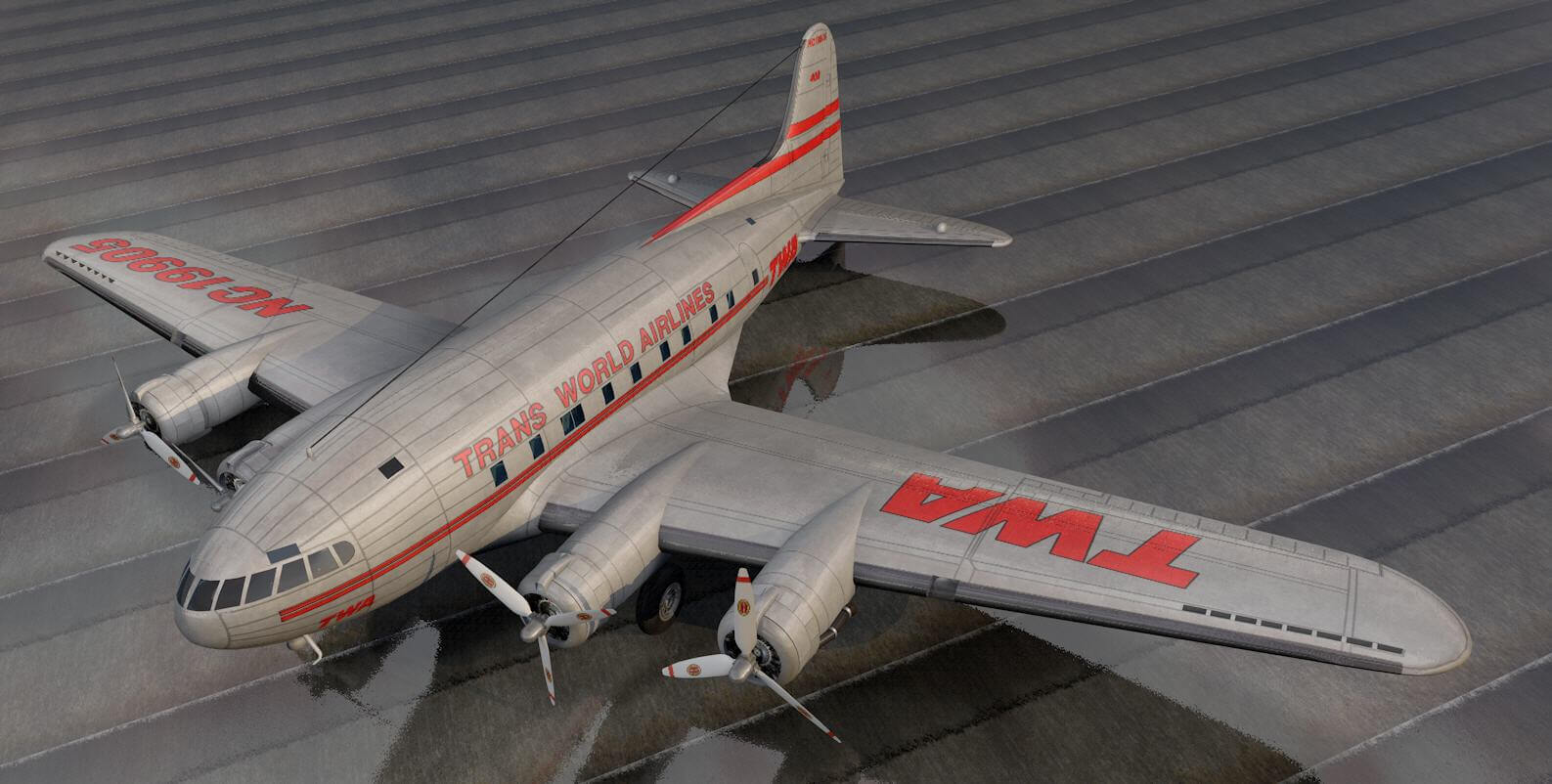 Boeing B-307 Stratoliner (C-75) 3D Model by ChipBassChaos