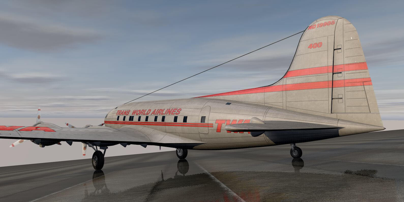 Boeing B-307 Stratoliner (C-75) 3D Model by ChipBassChaos