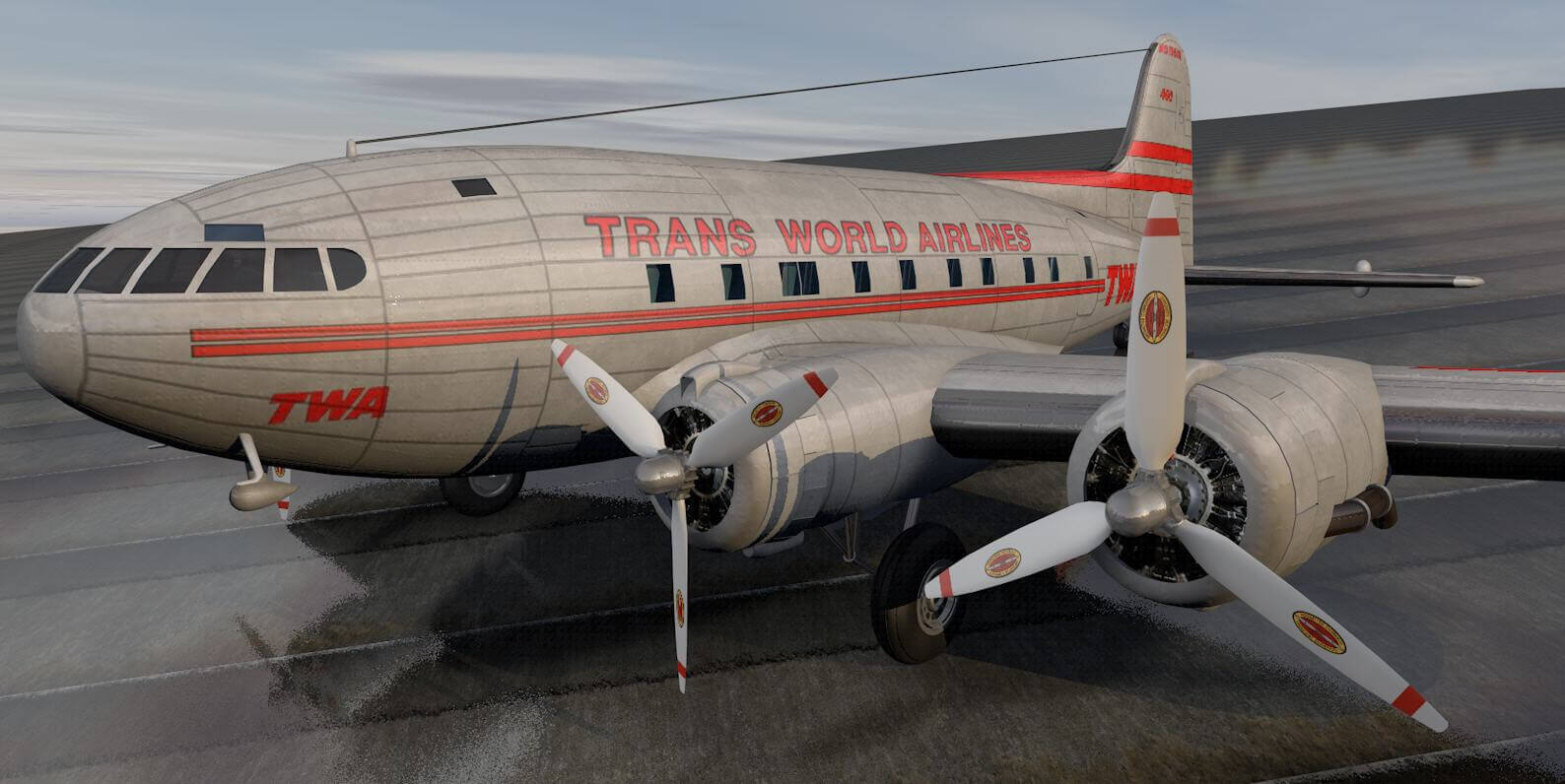Boeing B-307 Stratoliner (C-75) 3D Model by ChipBassChaos