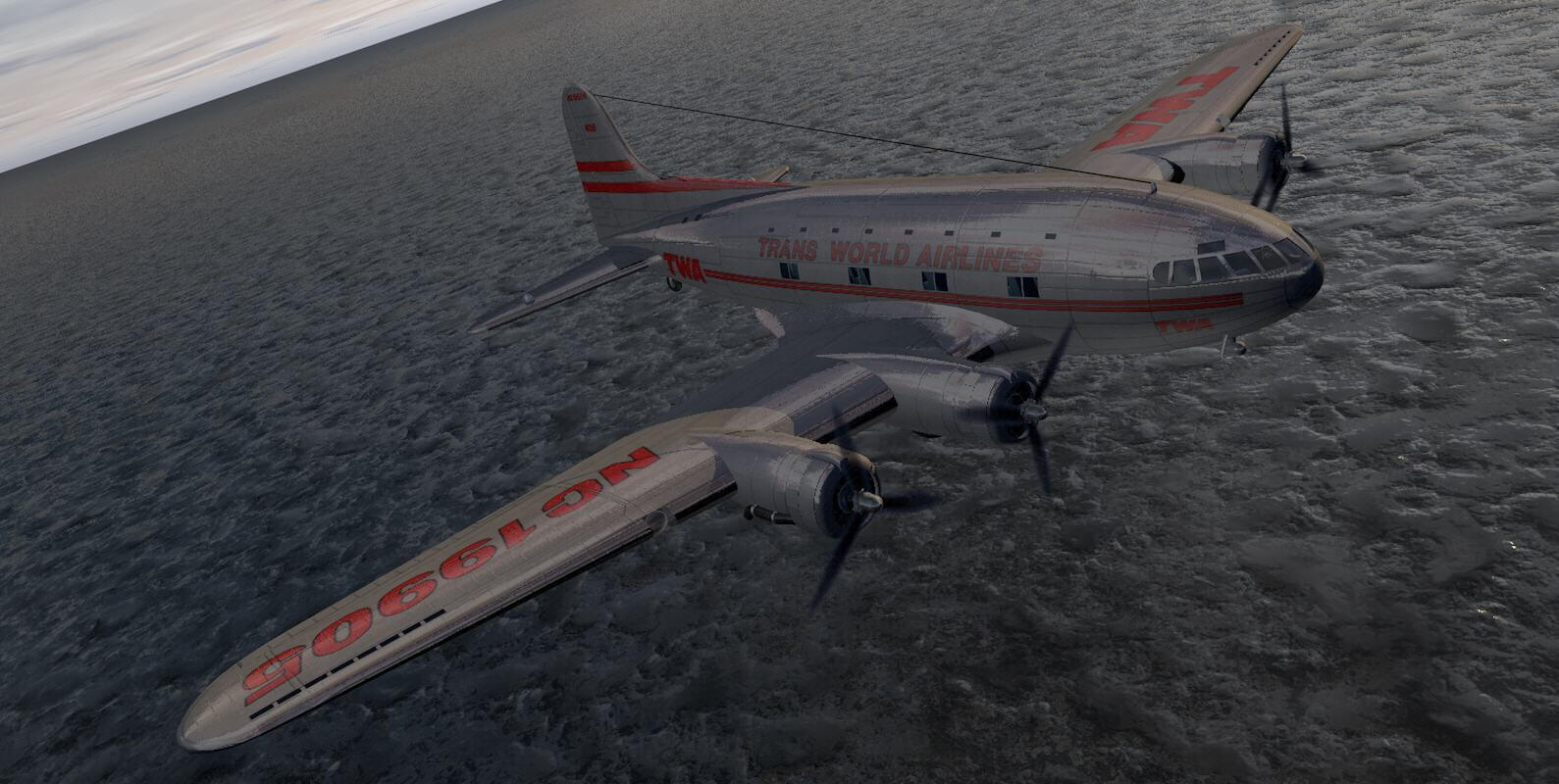 Boeing B-307 Stratoliner (C-75) 3D Model by ChipBassChaos