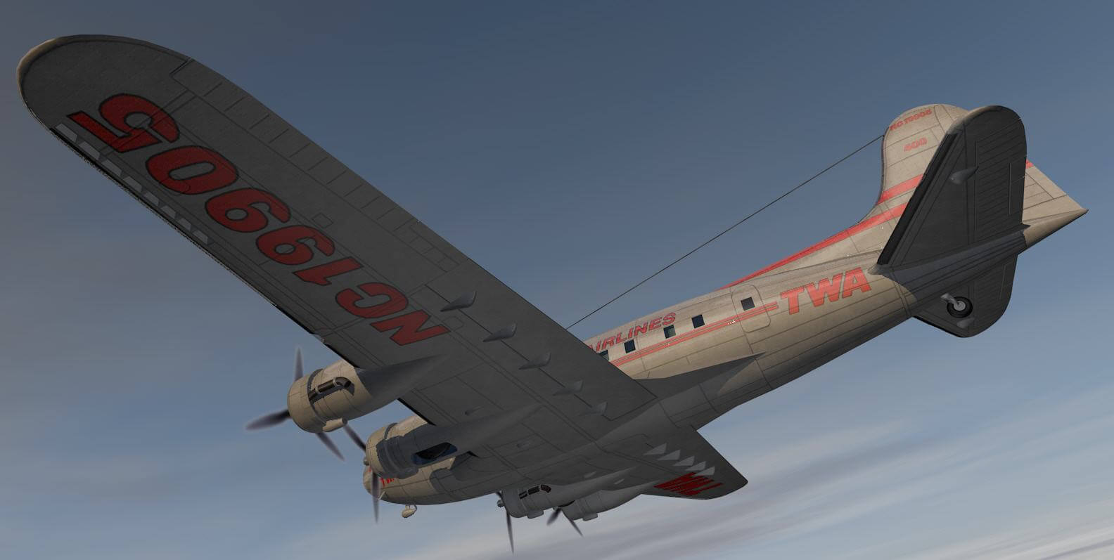Boeing B-307 Stratoliner (C-75) 3D Model by ChipBassChaos