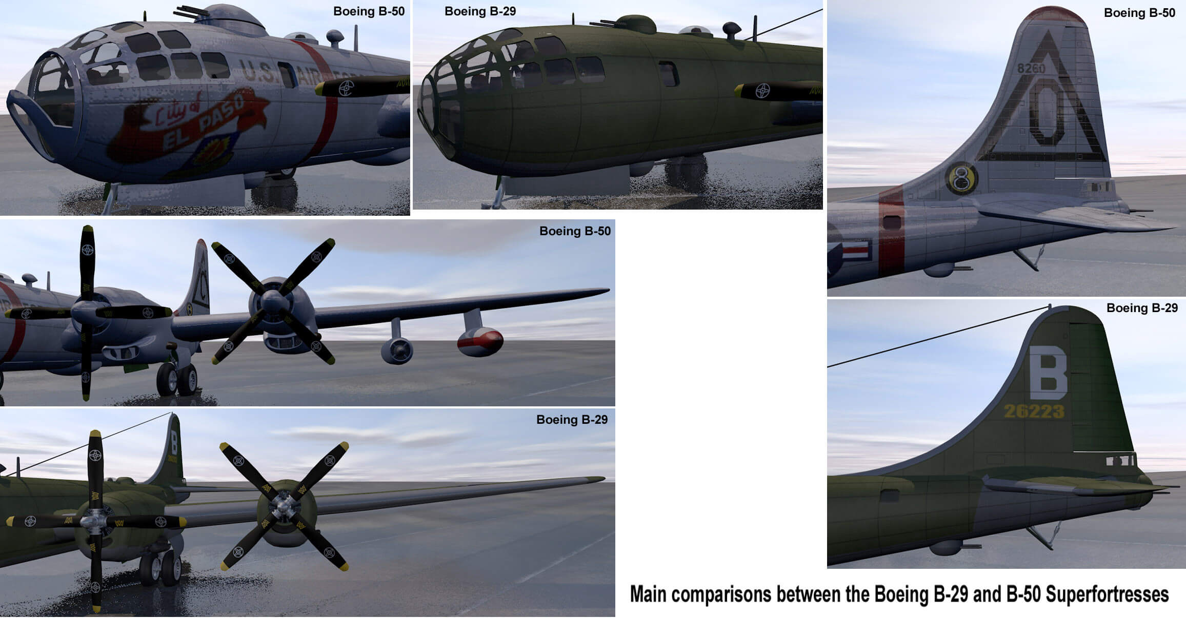 Boeing B-50 Superfortress 3D Model by ChipBassChaos