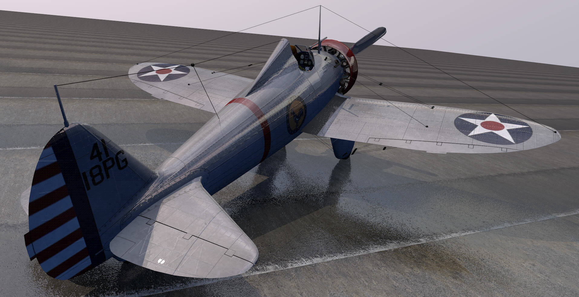 Boeing P-26A Peashooter 3D Model by ChipBassChaos