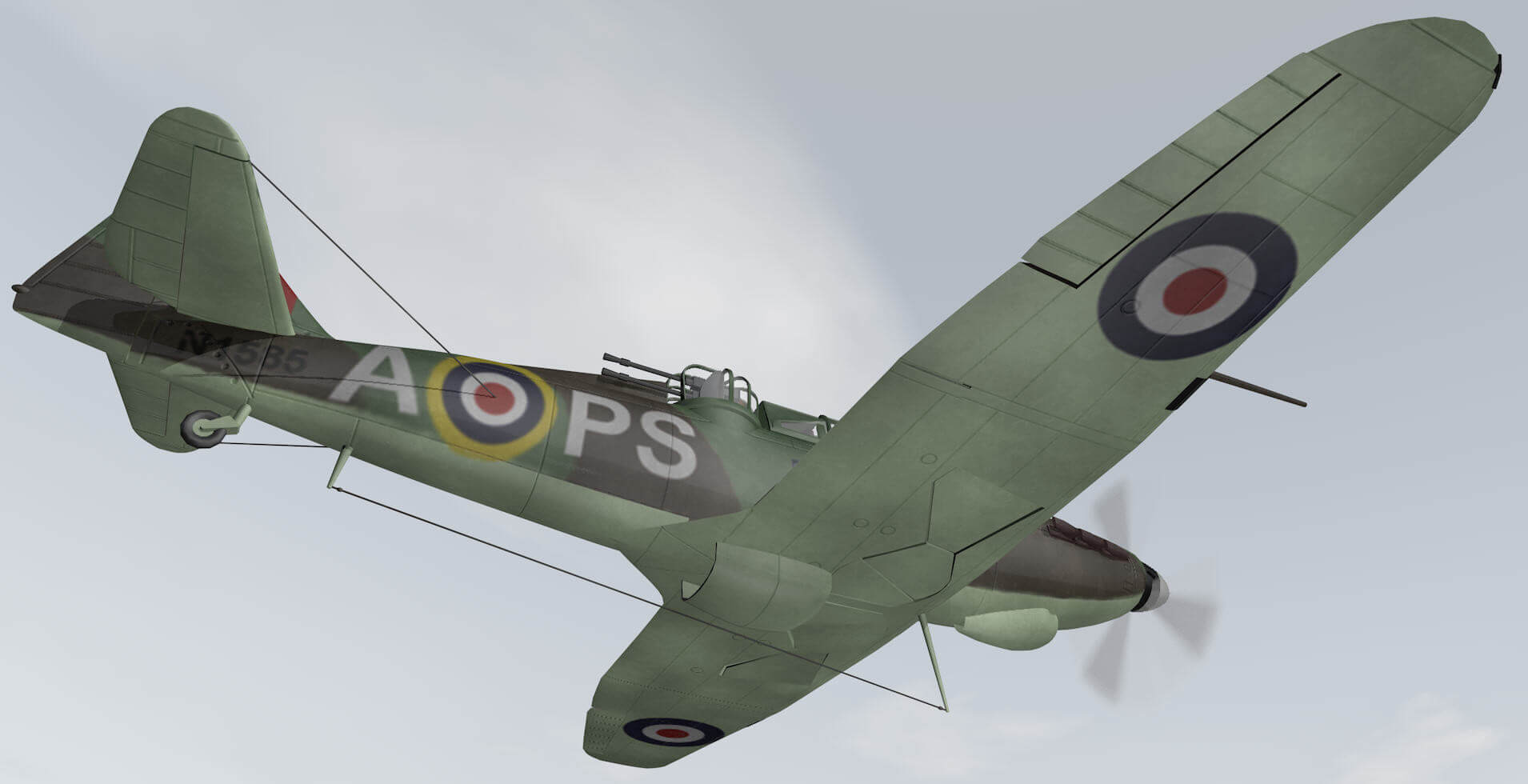 Boulton Paul Defiant Mk-2 3D Model by ChipBassChaos