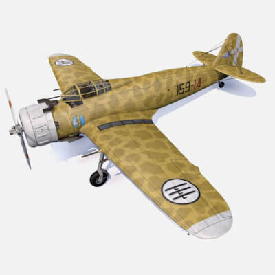 Breda Ba-65 A80 Nibbio 3D Model by ChipBassChaos