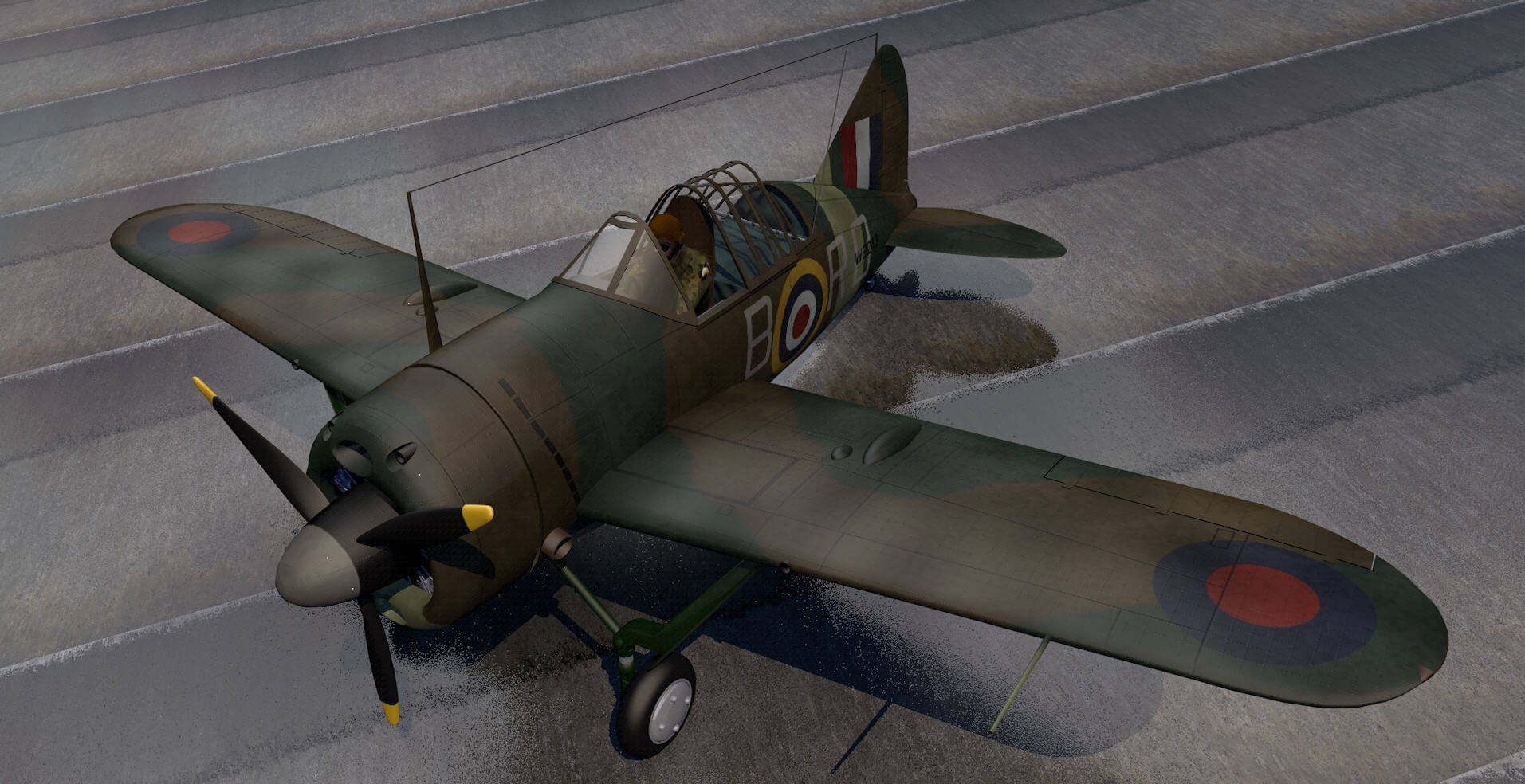 Brewster F2A-1 Buffalo 3D Model by ChipBassChaos