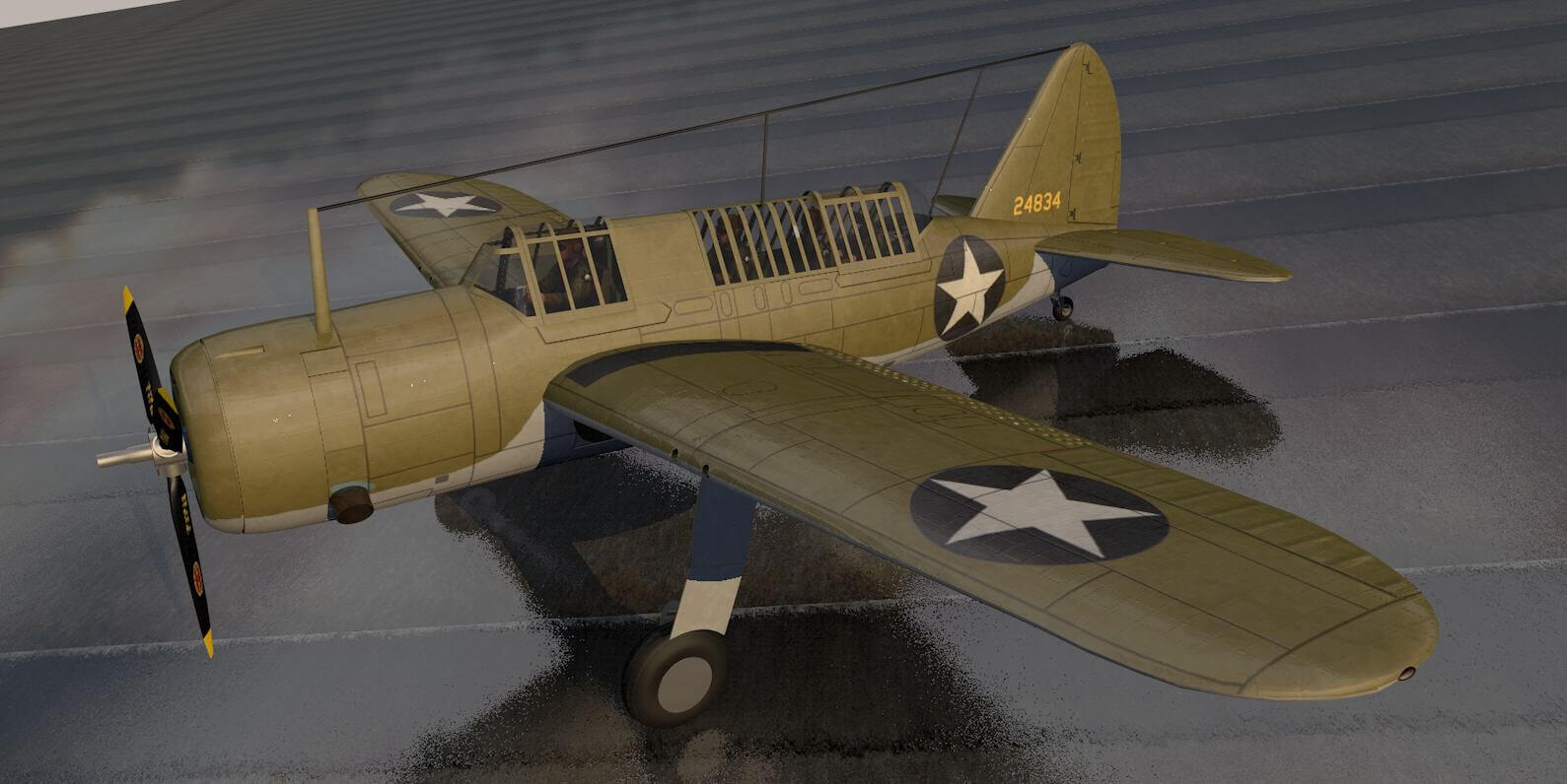 Brewster Sb2A Buccaneer - 3D Model by ChipBassChaos