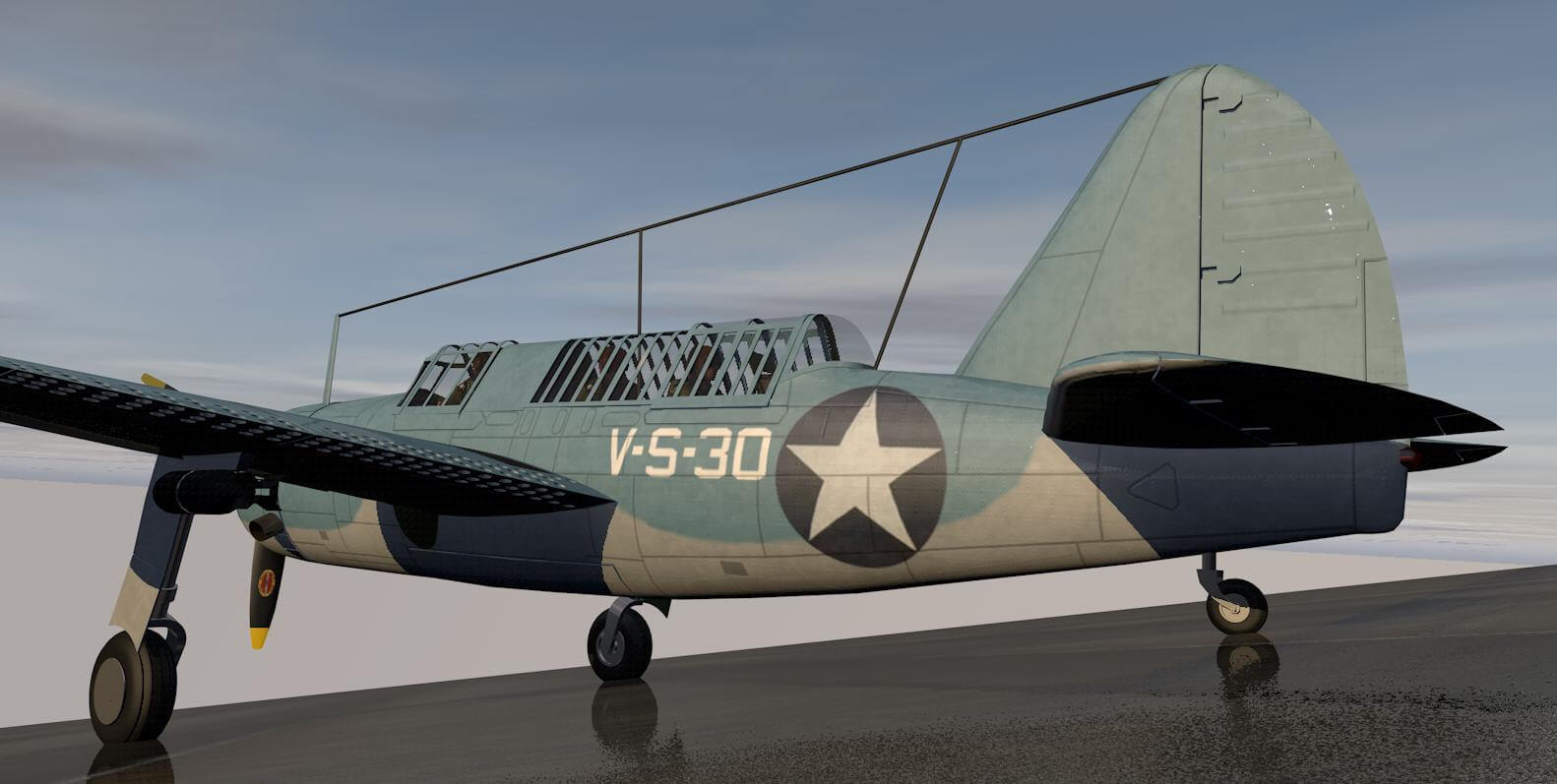 Brewster Sb2A Buccaneer - 3D Model by ChipBassChaos