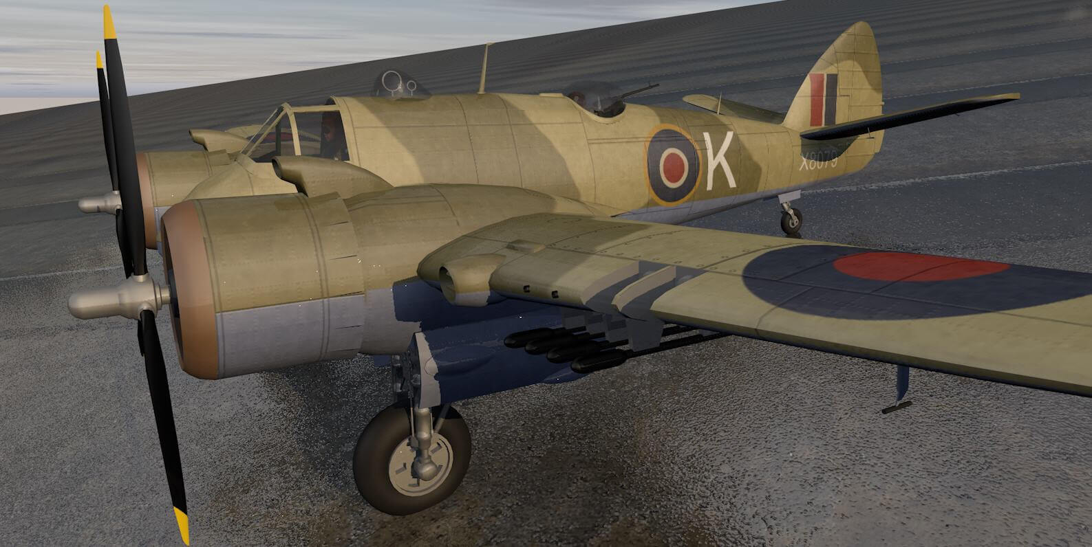 Bristol Beaufighter MK-6F 3D Model by ChipBassChaos