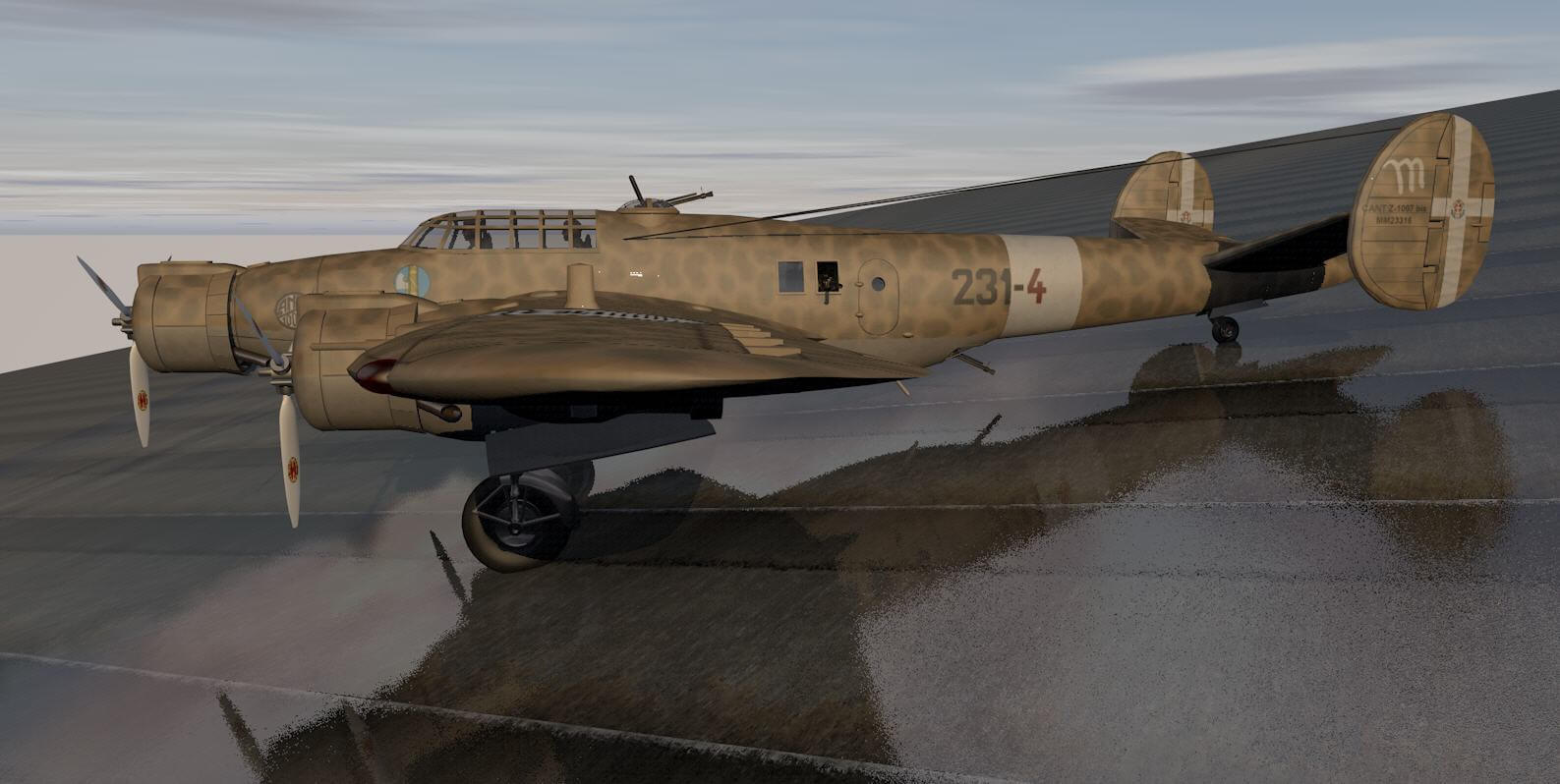 CANT Z-1007 Bis-B Alcione 3D Model by ChipBassChaos