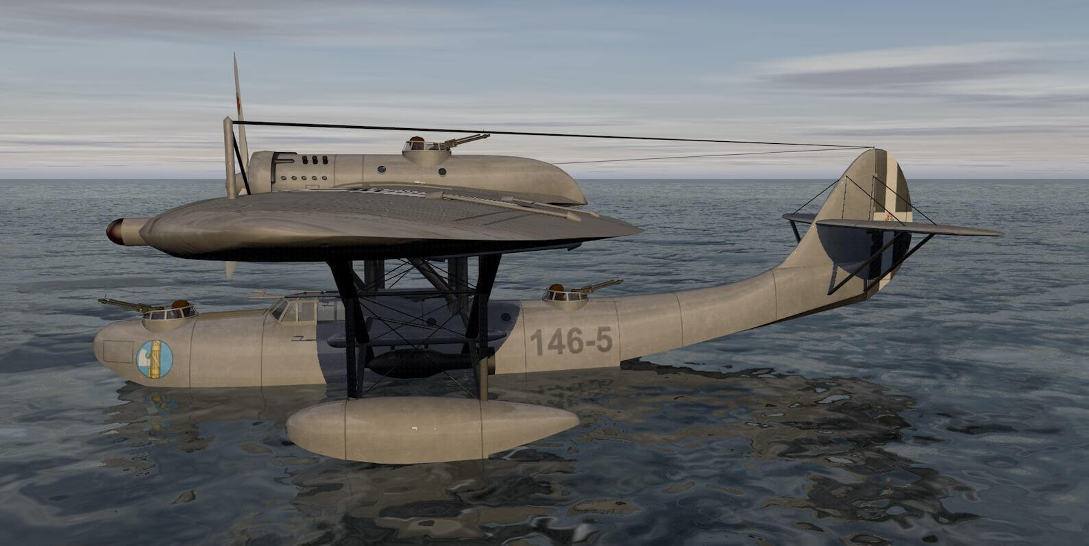 CANT Z-501 Gabbiano 3D Model by ChipBassChaos