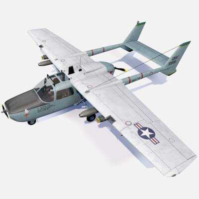 Cessna O-2A Skymaster 3D Model by ChipBassChaos