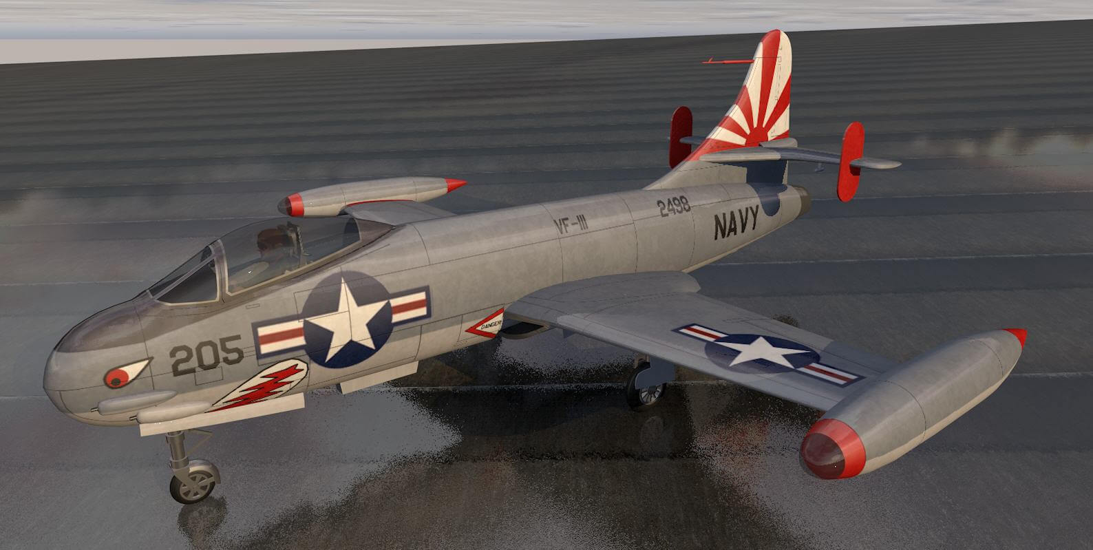 Chance Vought F6U-1 Pirate 3D Model by ChipBassChaos