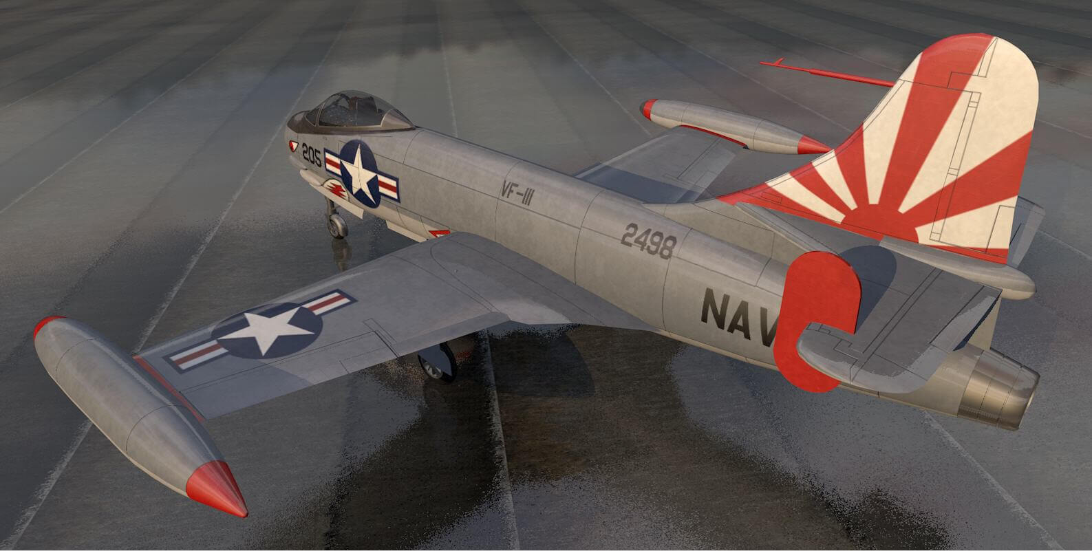 Chance Vought F6U-1 Pirate 3D Model by ChipBassChaos