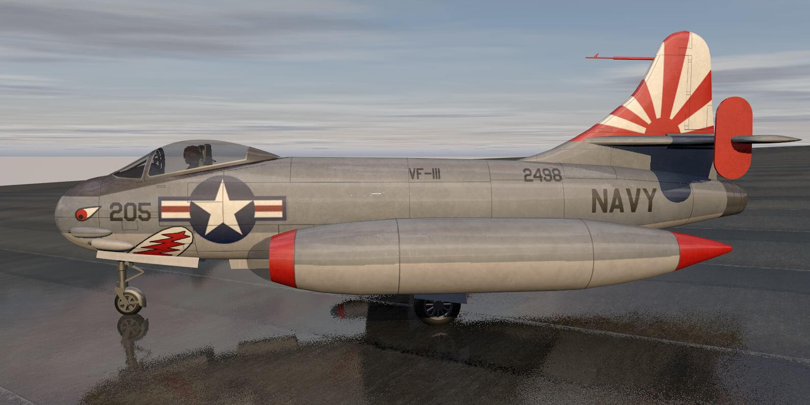 Chance Vought F6U-1 Pirate 3D Model by ChipBassChaos